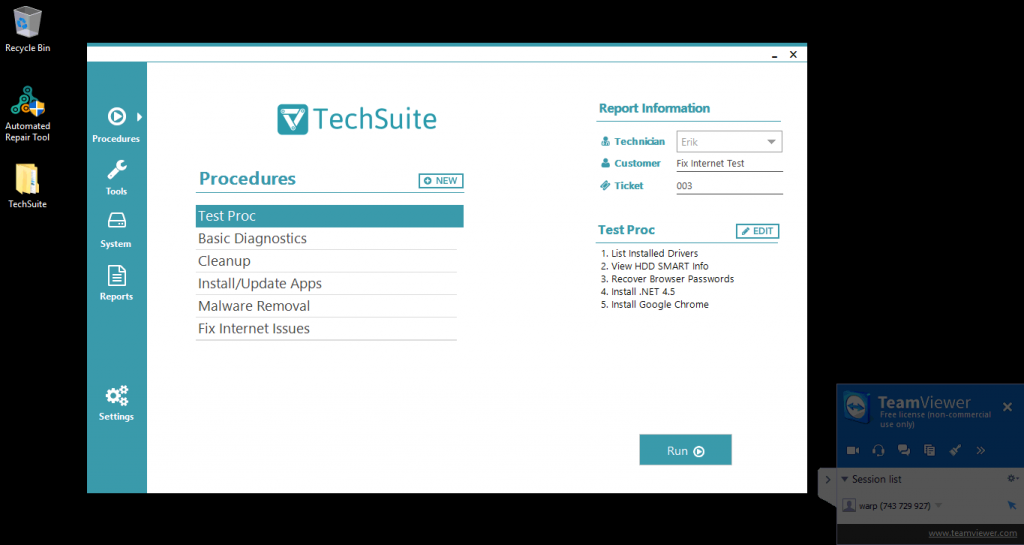 TechSuite Online Dashboard - RepairTech